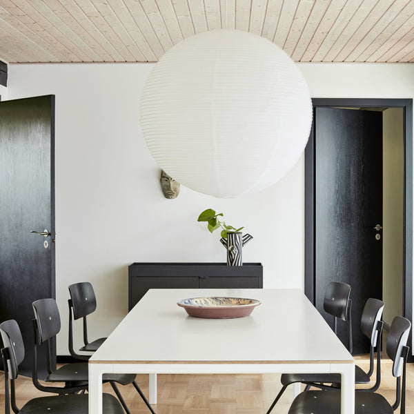 HAY T12 Table, 2500mm wide - White with Plywood Edging Detail - Ewop
